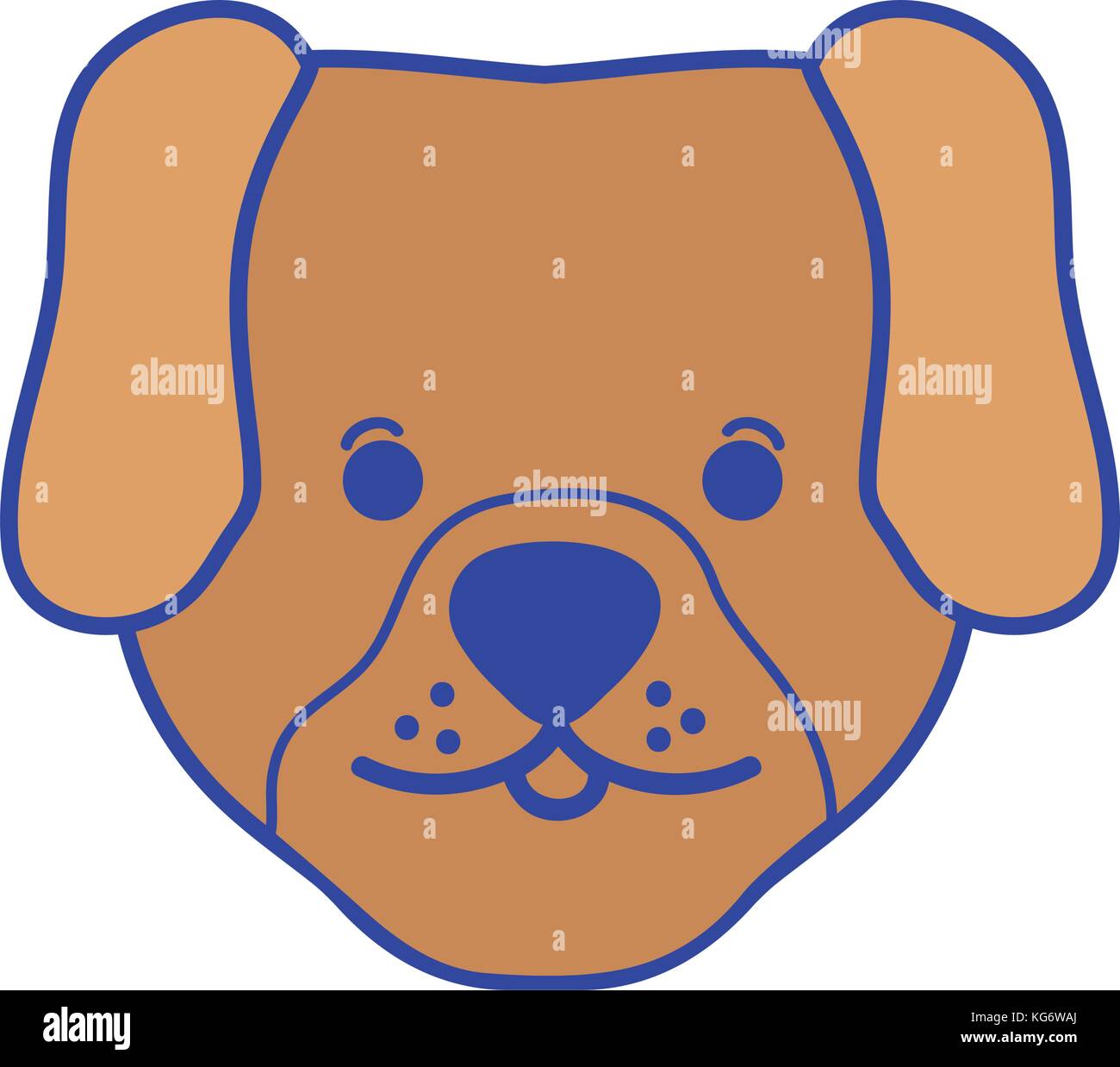 cute dog head pet animal vector illustration Stock Vector Image & Art ...