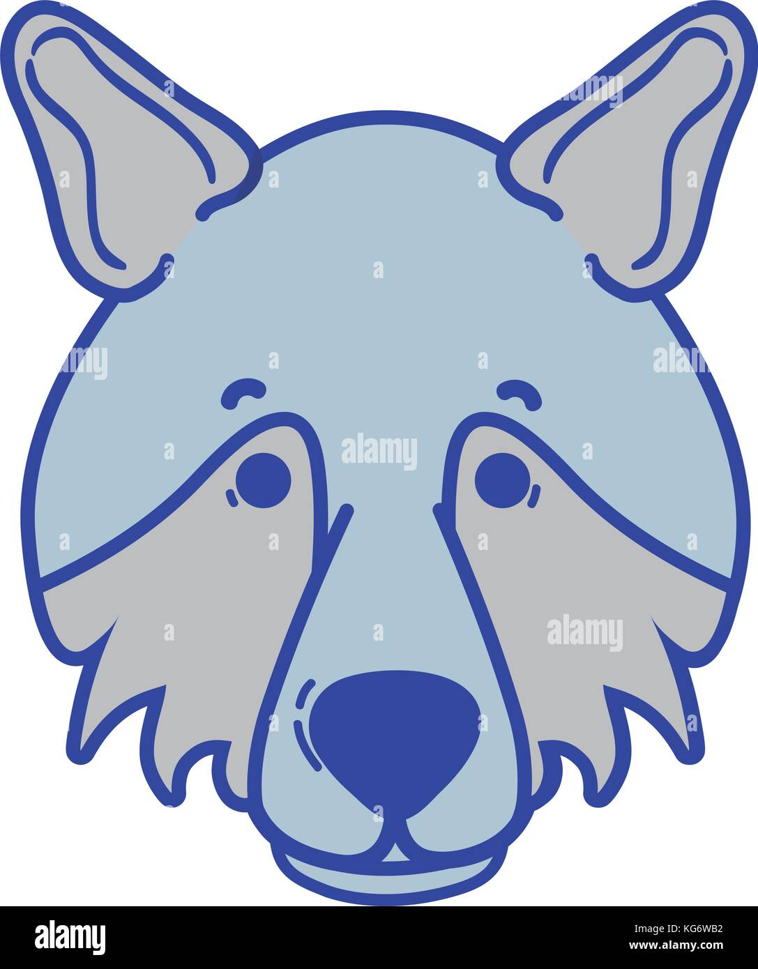 cute wolf head wild animal vector illustration Stock Vector Image & Art ...