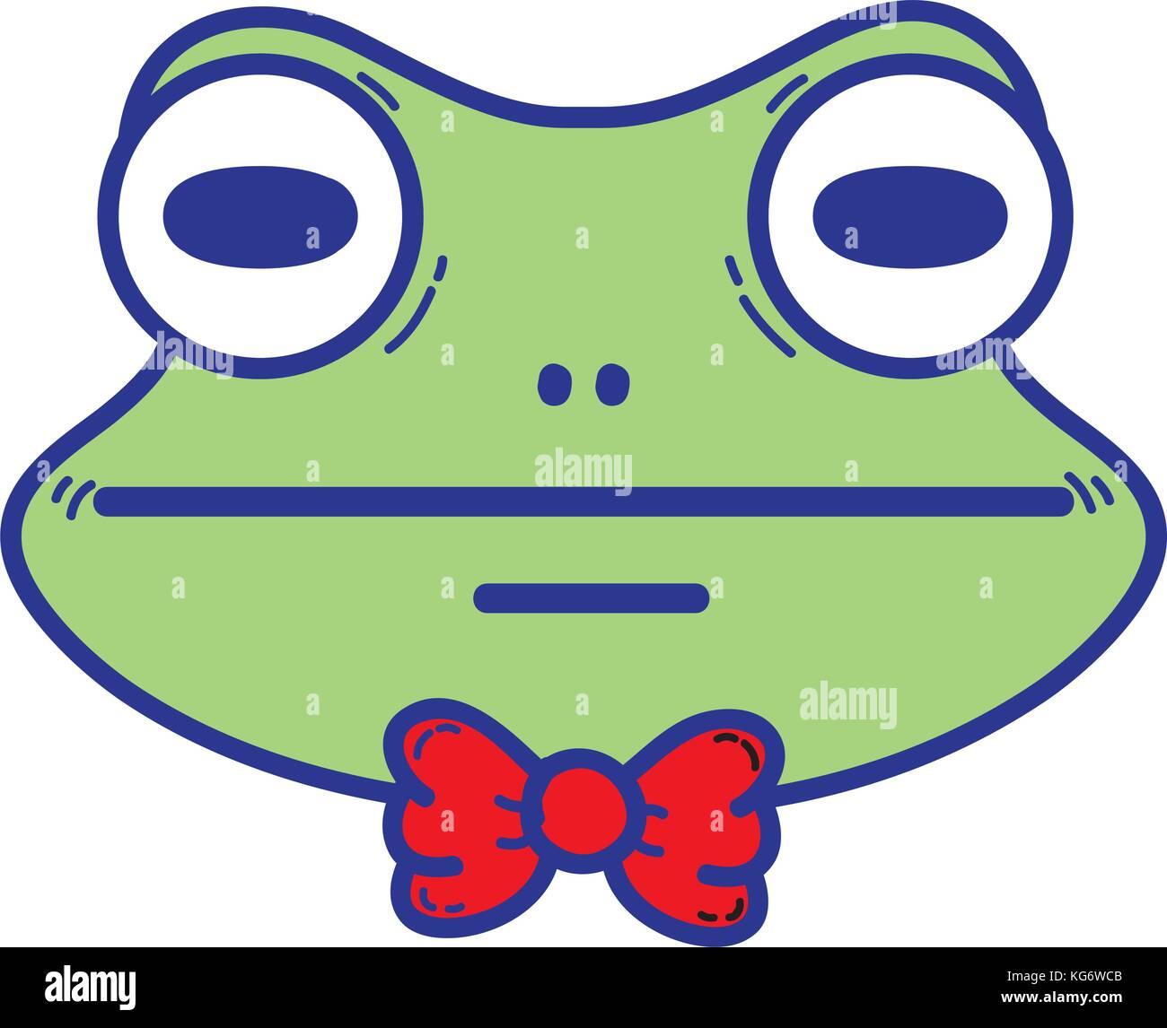 cute frog head wild animal vector illustration Stock Vector Image & Art ...