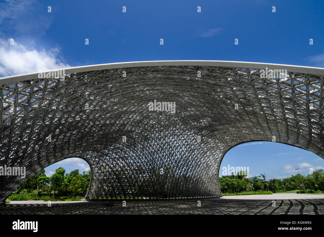 Pavilion for The Future Of Us Exhibition, a light-filtering roof with ...