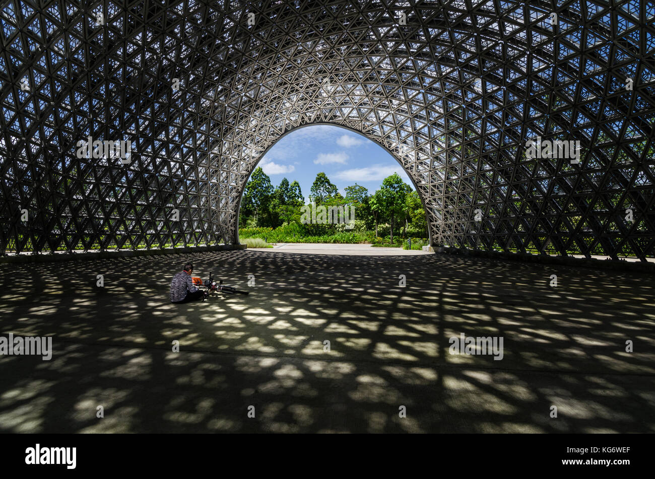 Pavilion for The Future Of Us Exhibition, a light-filtering roof with ...