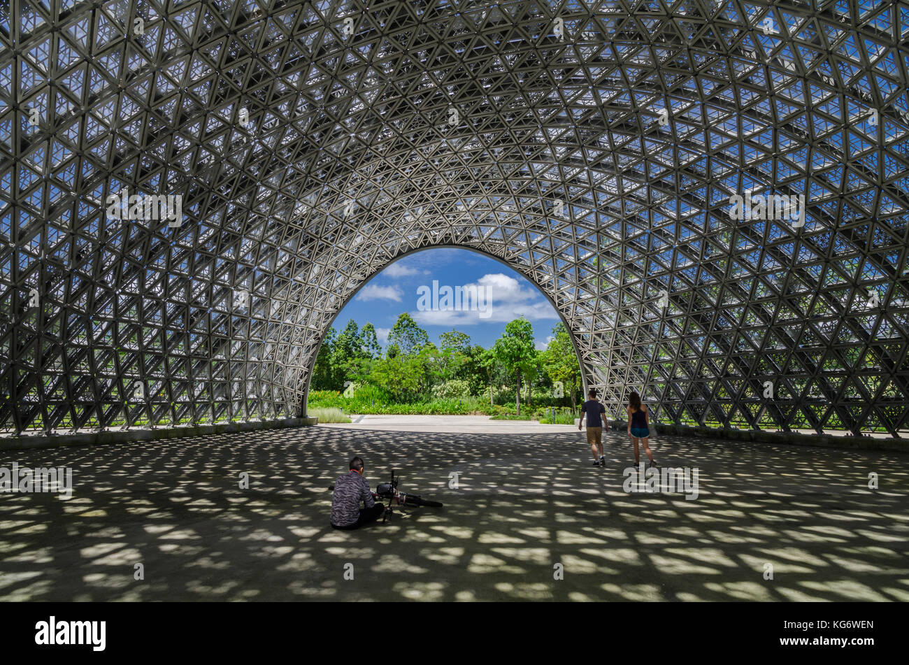Pavilion for The Future Of Us Exhibition, a light-filtering roof with ...