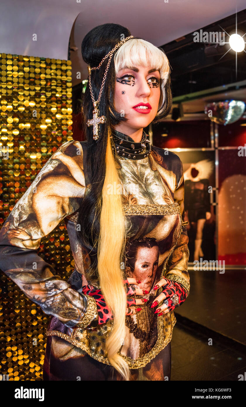 Lady Gaga wax figure in Madame Tussaud's museum in Berlin Stock Photo ...