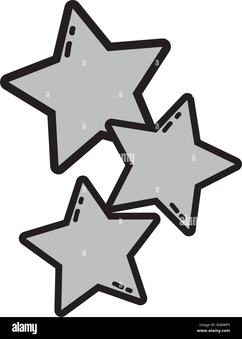grayscale stars shining in the sky decoration design vector ...