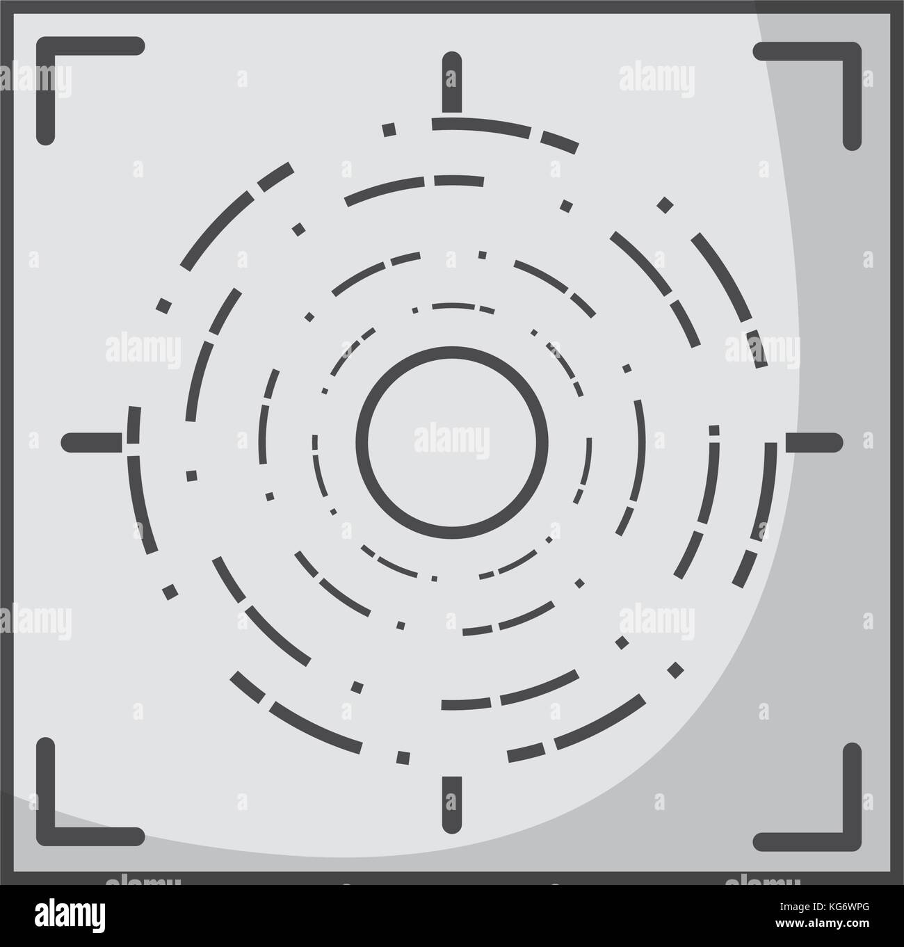 grayscale gun sight circle with shooting focus vector illustration ...