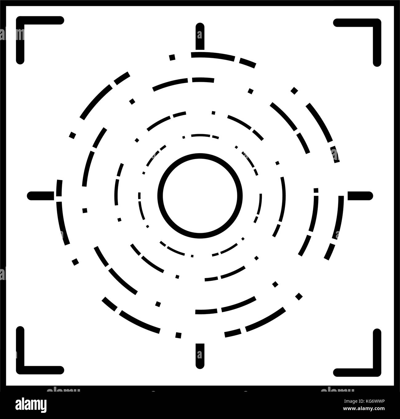 line gun sight circle with shooting focus vector illustration Stock ...