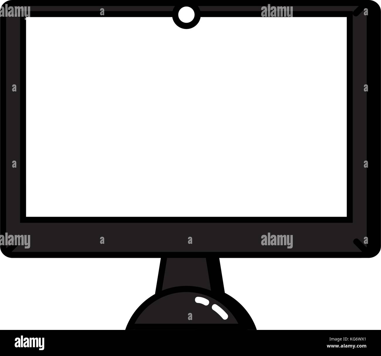 line screen electronic equipment technology object vector illustration ...