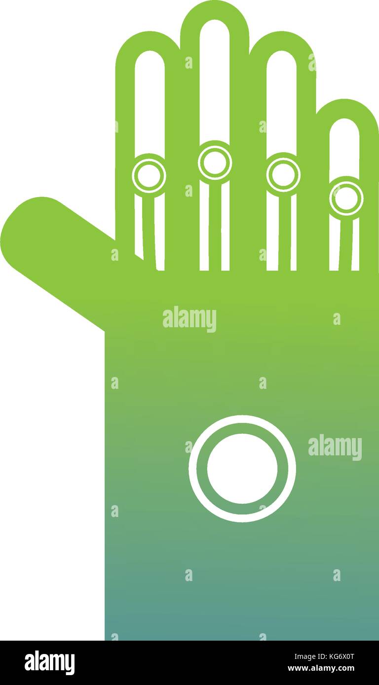 silhouette hand virtual reality inside video game vector illustration ...