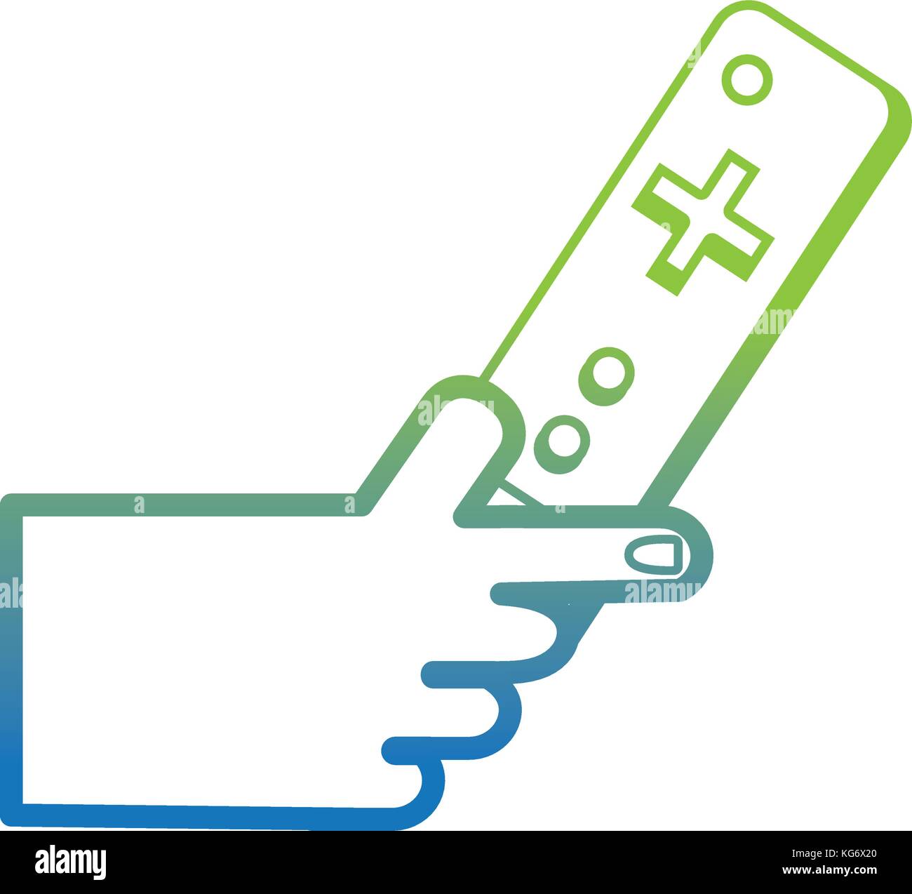 silhouette hand with controller object to video game vector ...