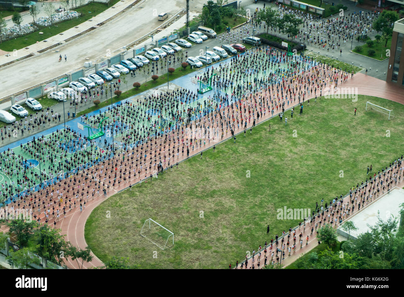 Chinese morning exercise school hi-res stock photography and images - Alamy