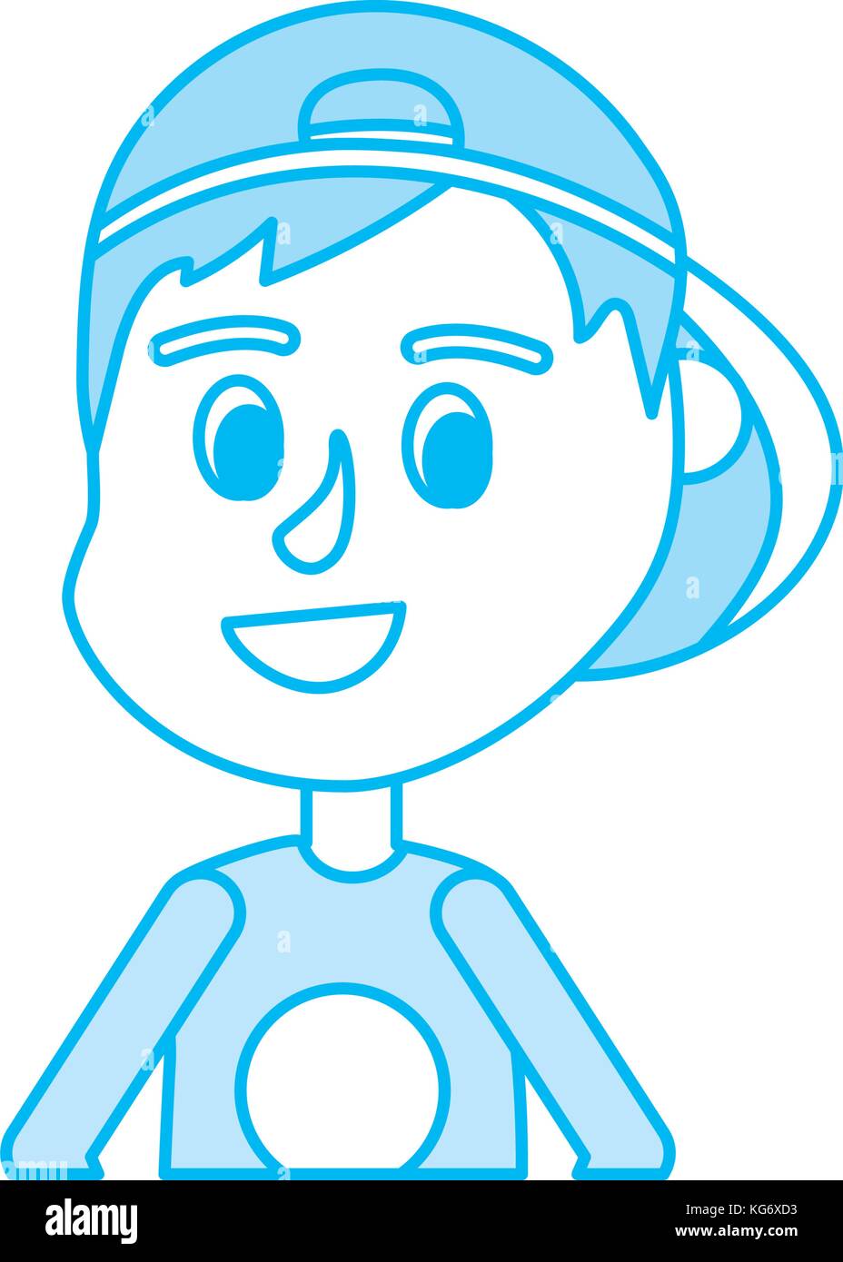 Boy cartoon icon Kid childhood little and people theme Isolated design ...