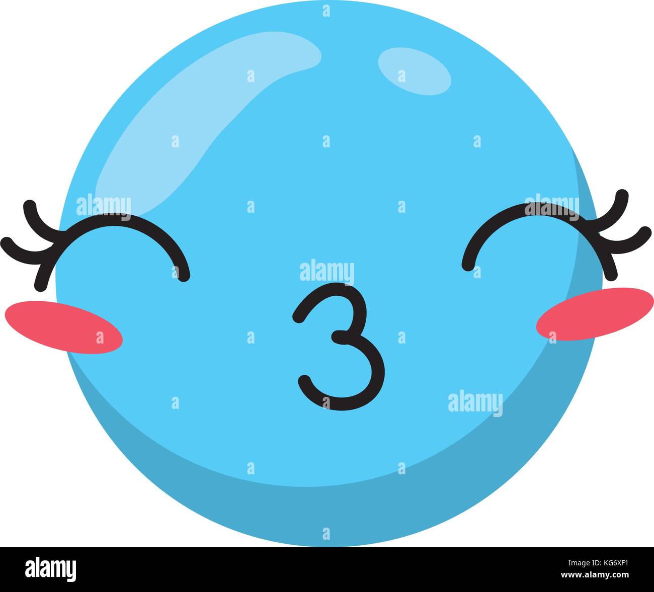Blue cartoon face emoticon caricature and character theme Isolated ...