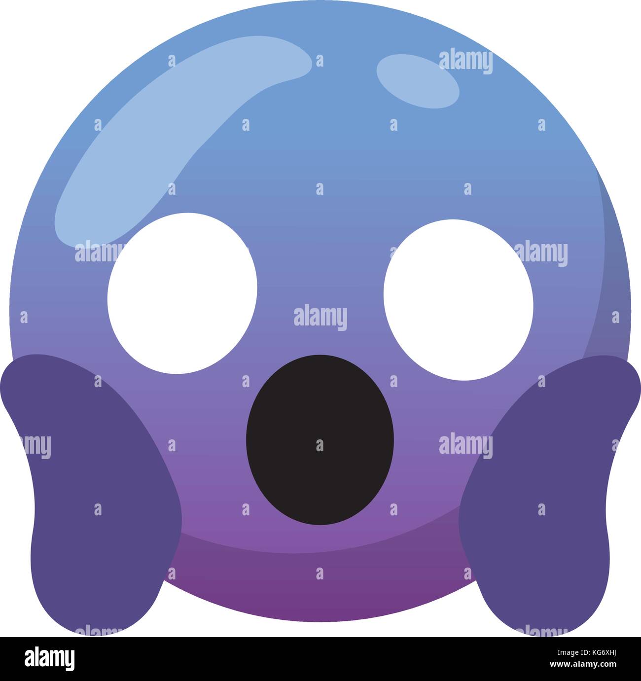 Purple cartoon face emoticon caricature and character theme Isolated ...