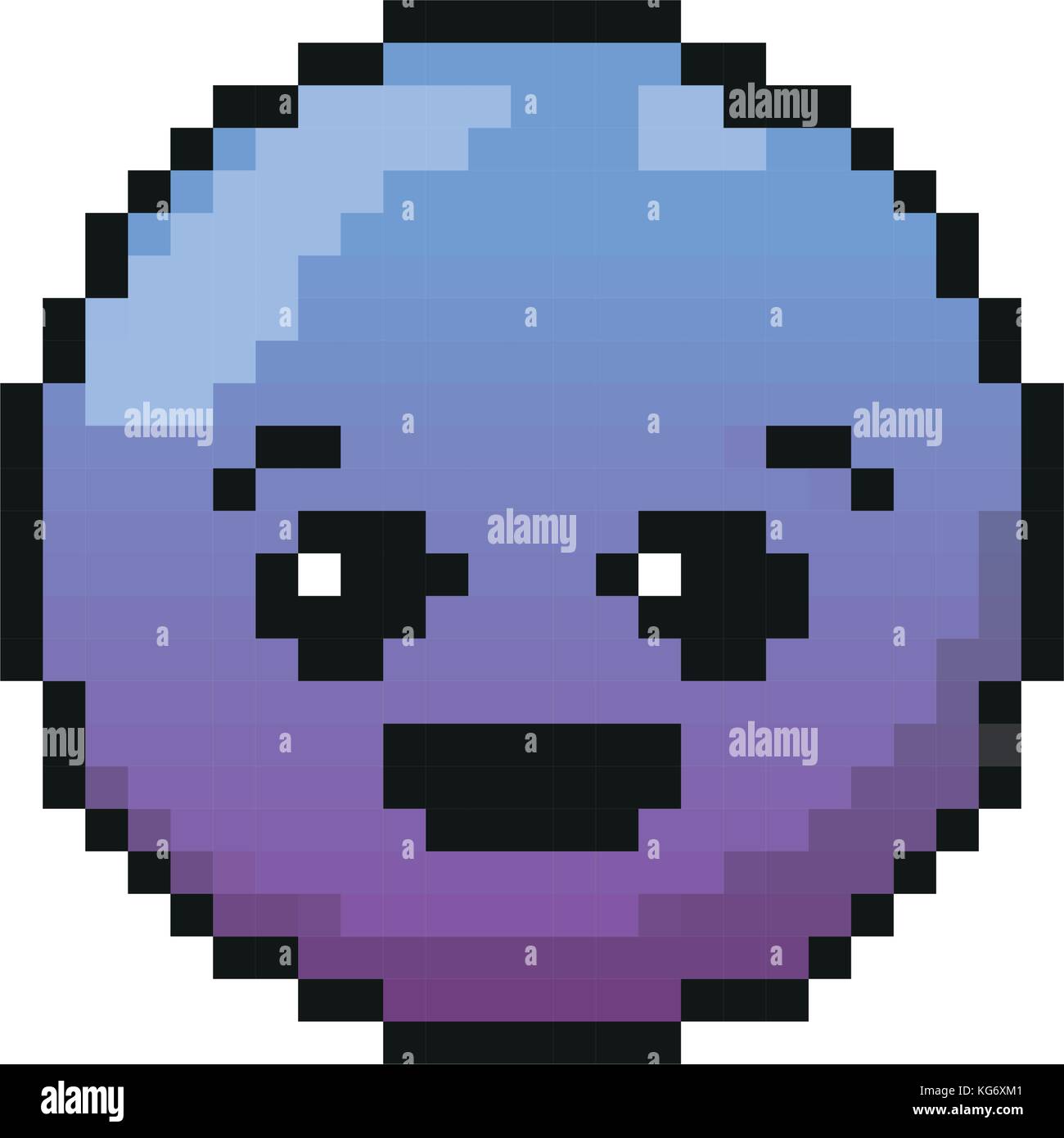 Purple cartoon face emoticon caricature and character theme Isolated ...