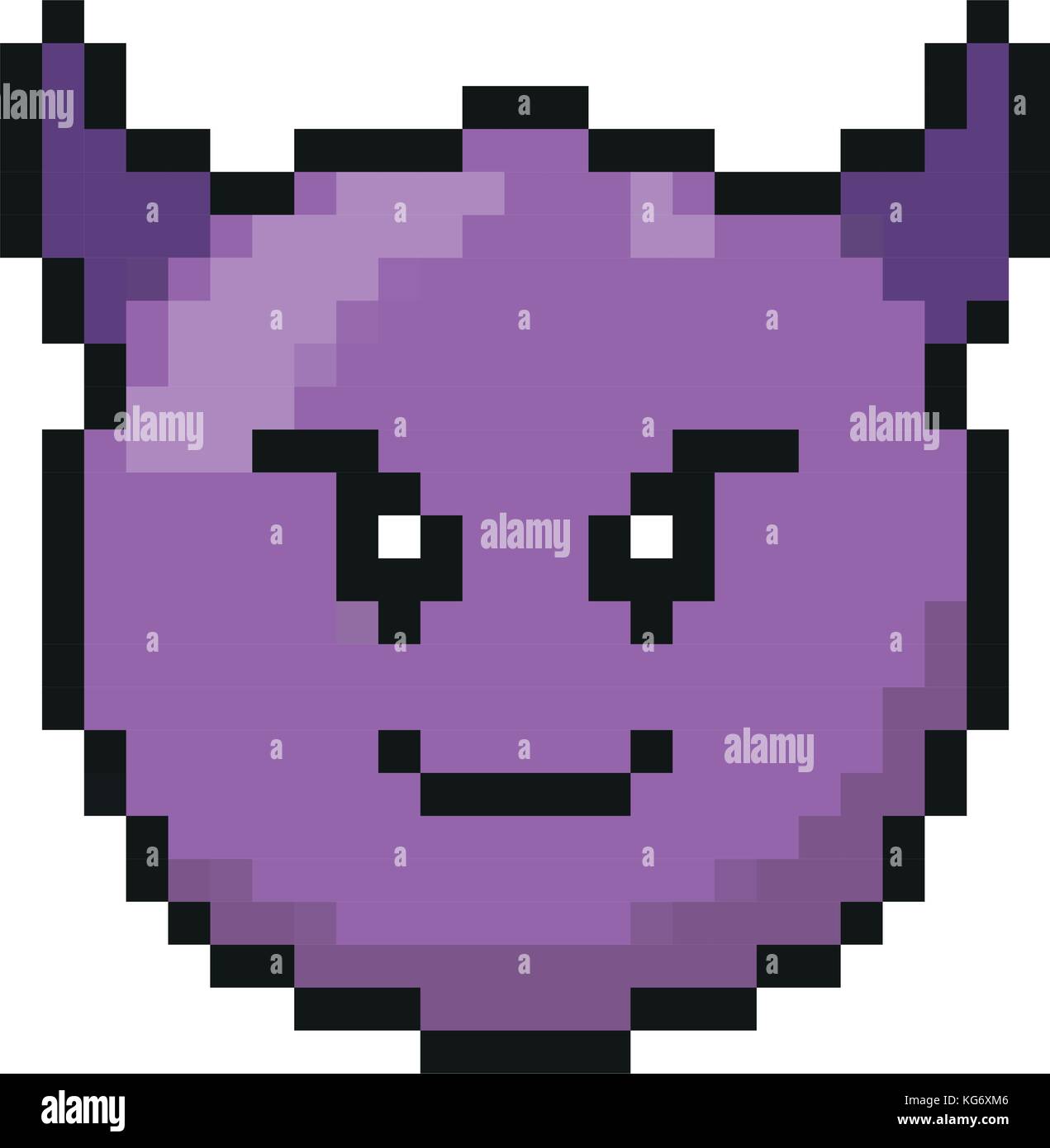 Purple cartoon face emoticon caricature and character theme Isolated ...