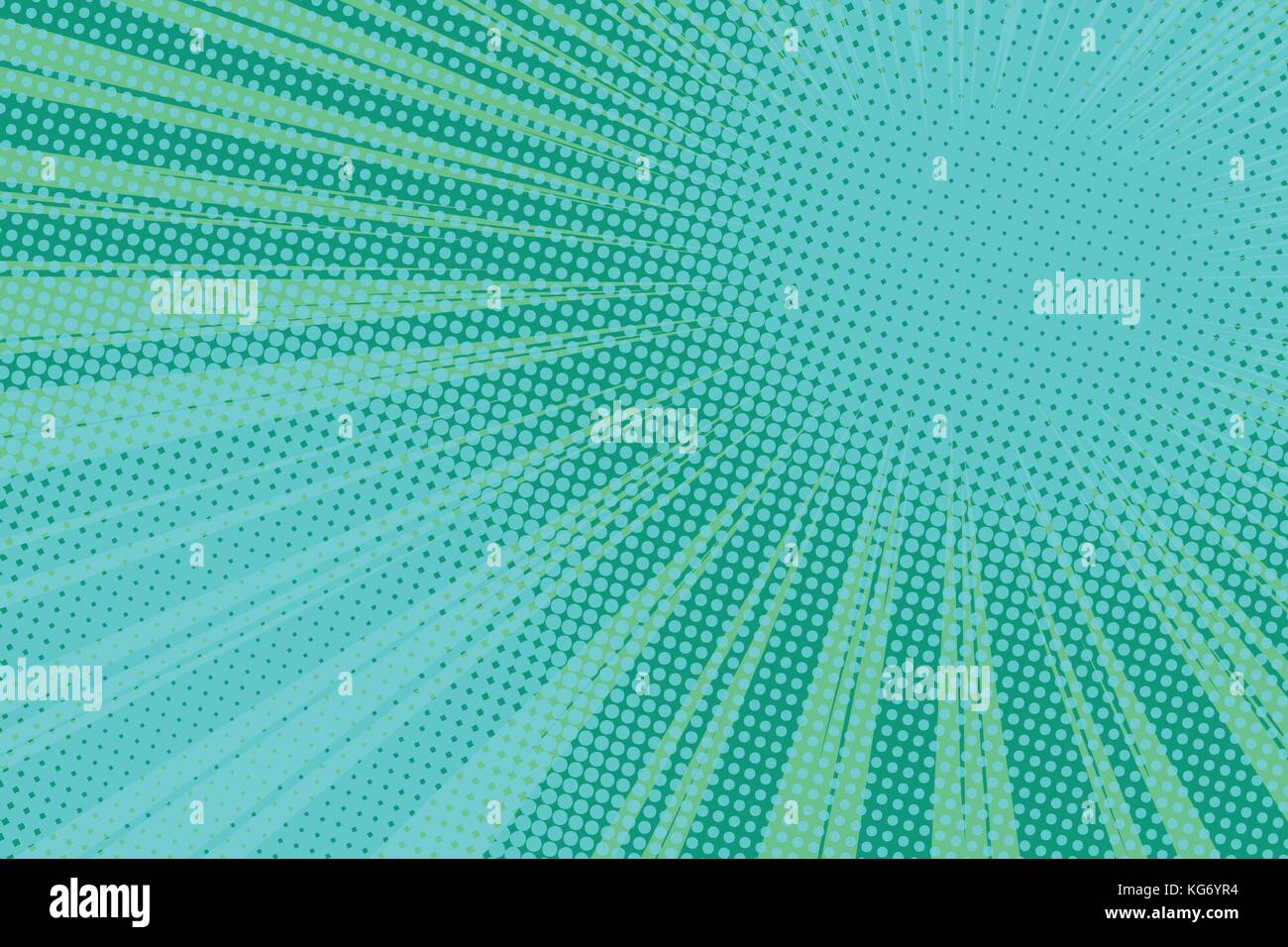 green pop art rays background. retro vector illustration Stock Vector ...