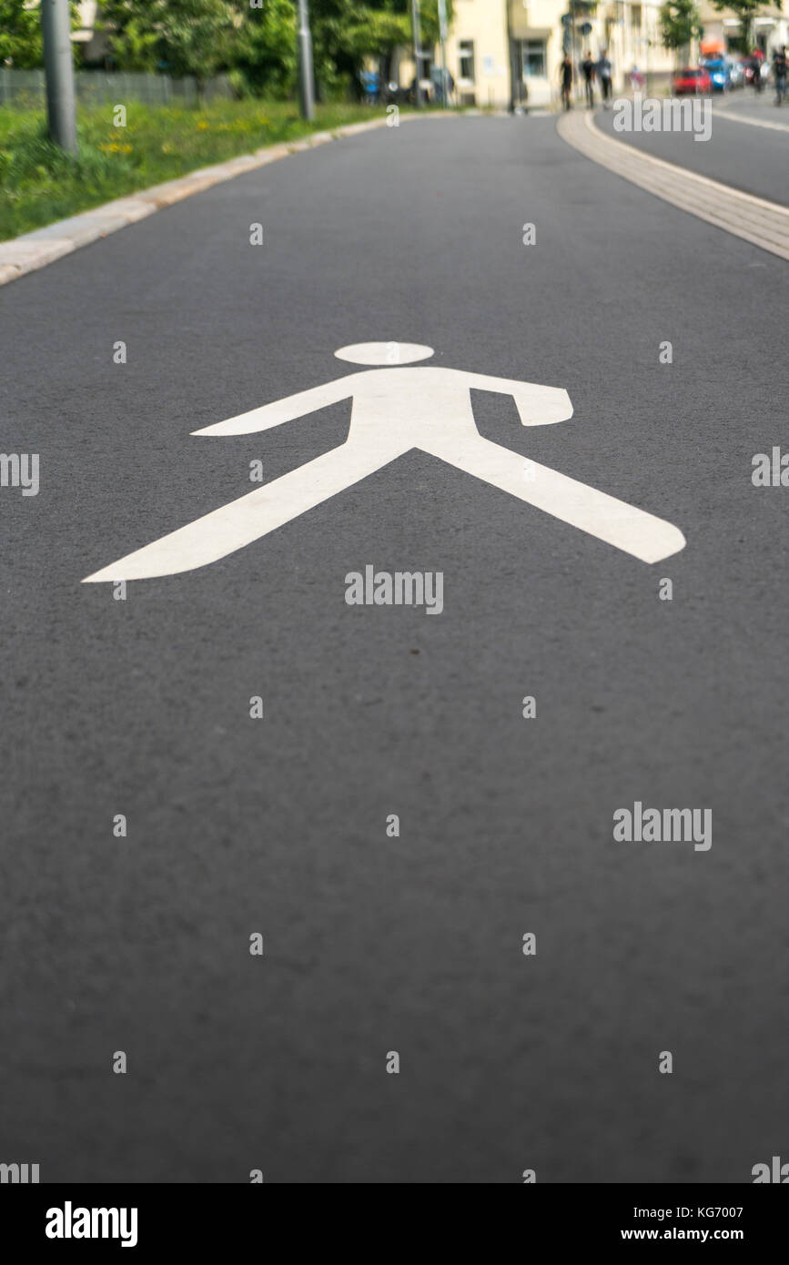 road markings for pedestrians Stock Photo - Alamy