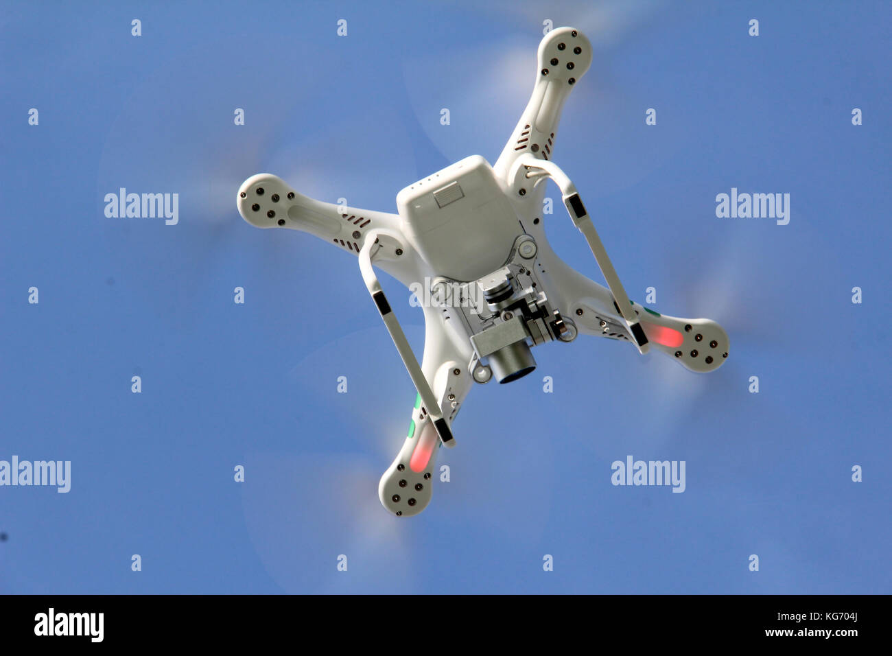 Drone. The drone flies. Dron take off Stock Photo - Alamy