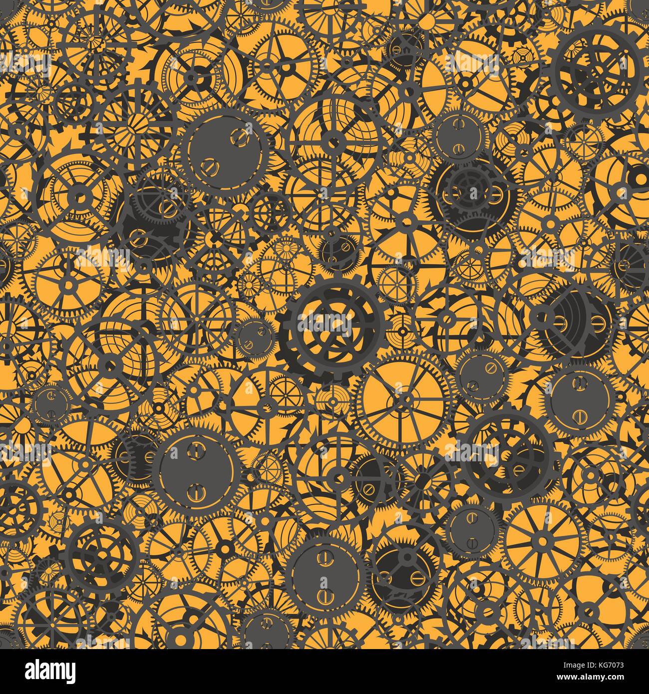 Seamless rusty cogwheel pattern. Factory background Stock Vector Image ...