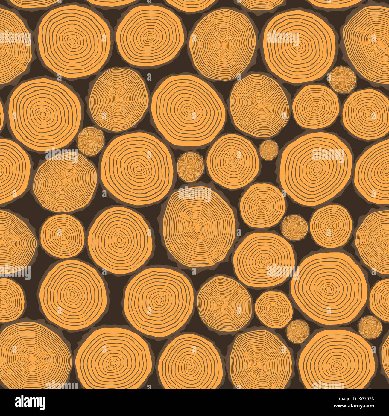 Tree rings saw cut tree trunk background. Seamless wallpaper. Vector Stock Vector Image & Art ...