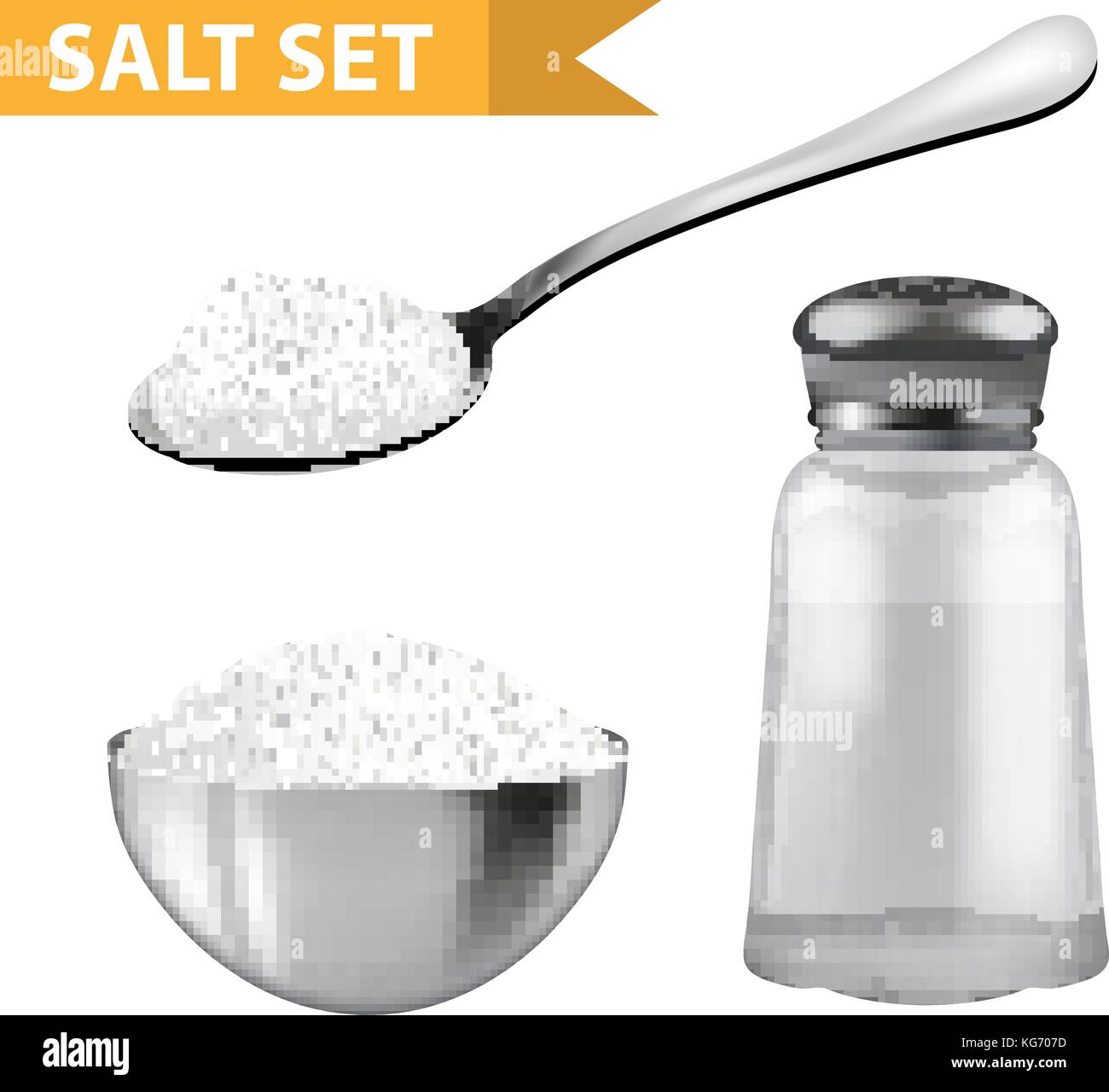 Spice on spoon bowl Stock Vector Images - Alamy