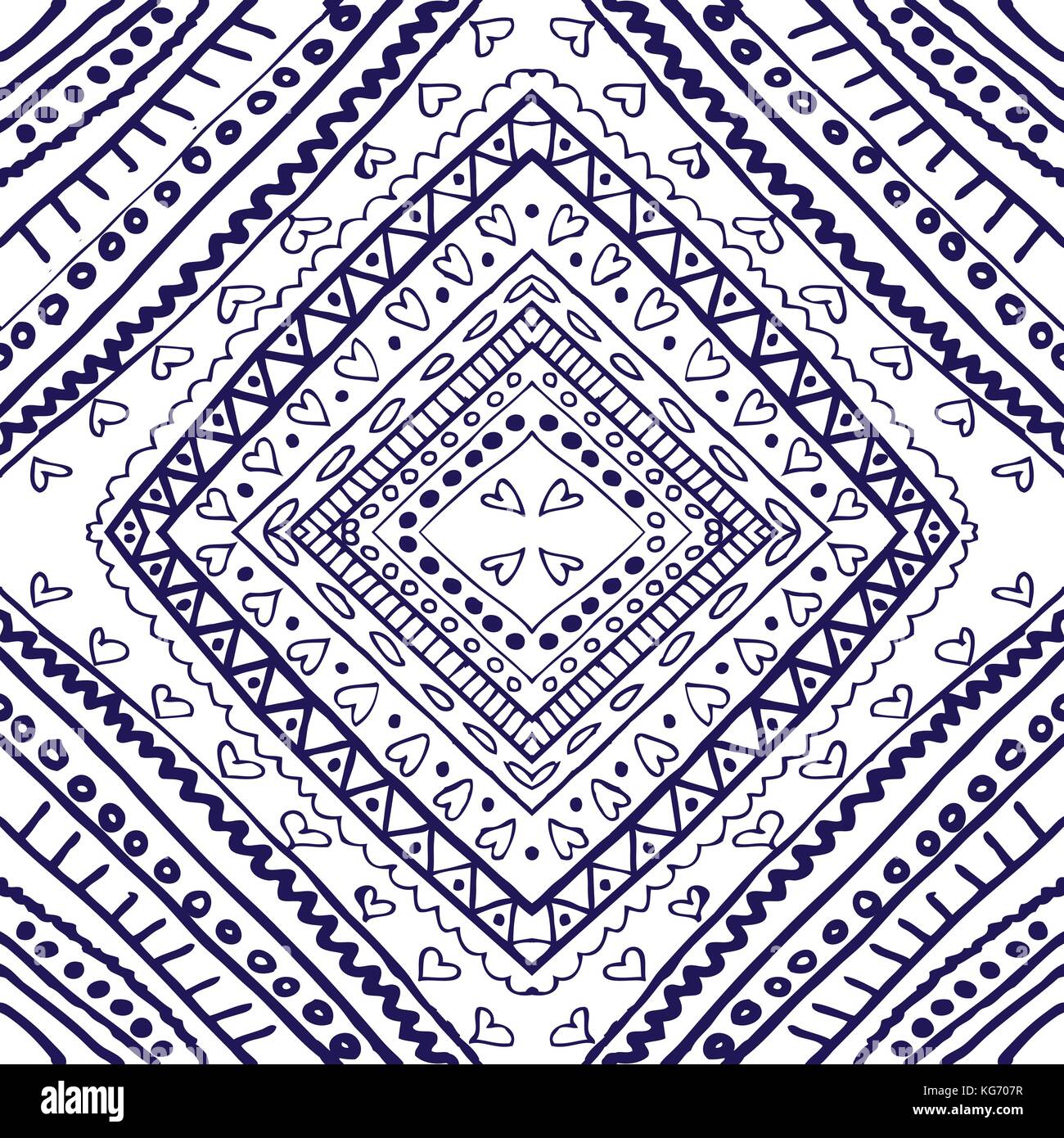 Blue seamless pattern. Design for dutch tile, background, textile Stock ...