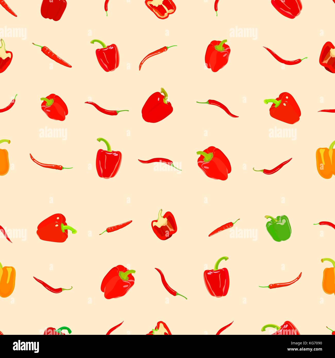 Pepper pattern on colored background, Vector wallpaper Stock Vector ...
