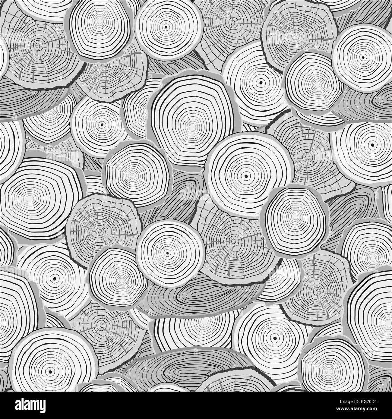 Tree rings saw cut tree trunk background. Seamless wallpaper. Vector Stock Vector Image & Art ...