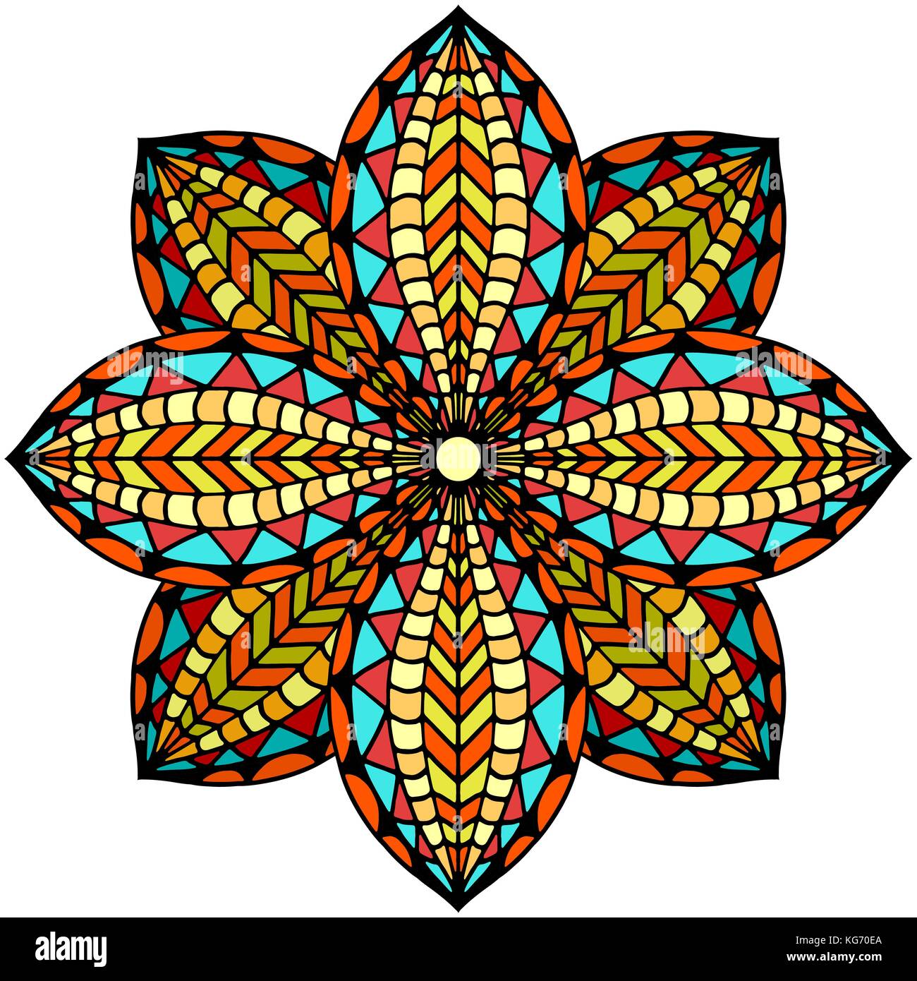 Beautiful Deco Mandala, Patterned design. Vector illustration Stock ...