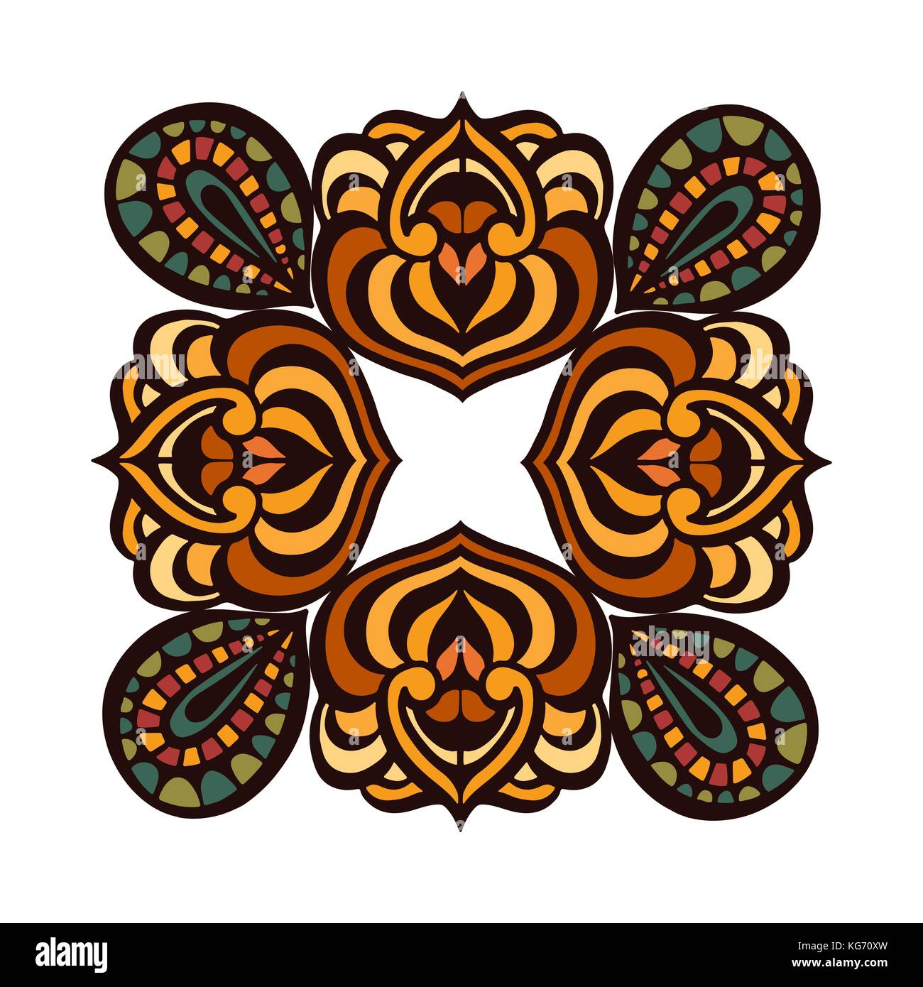 Mandala. Vintage decorative elements. Hand drawn background Stock ...
