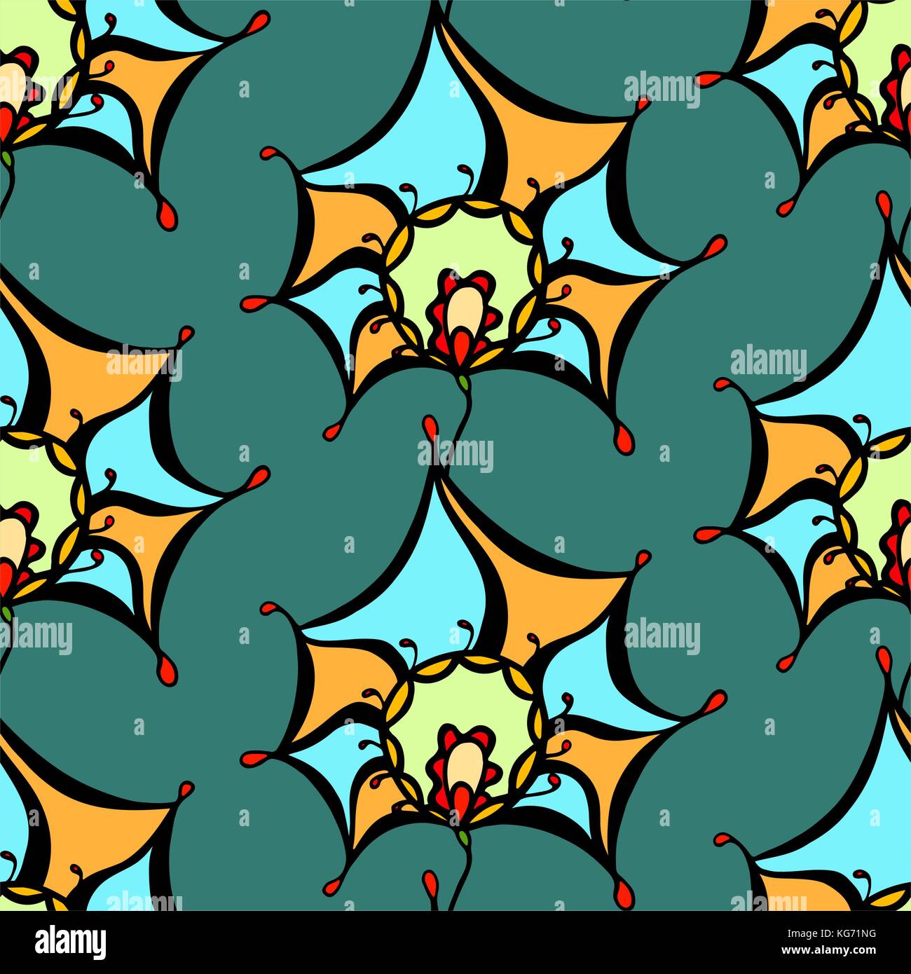 Background of seamless colored pattern. Vector Illustration Stock ...