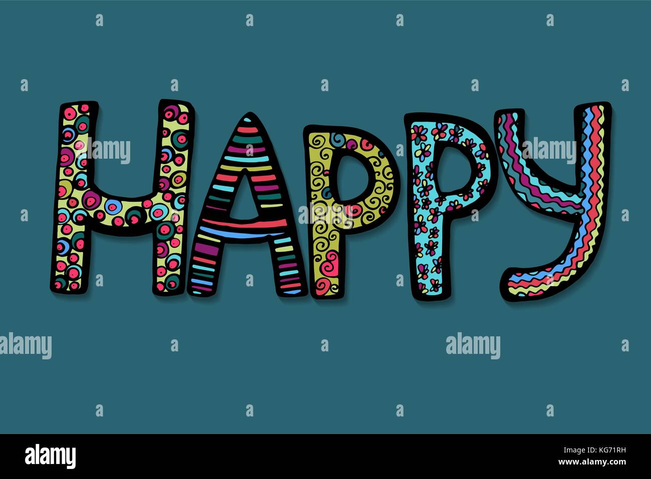 Inscription happy birthday best wishes Stock Vector Images - Alamy