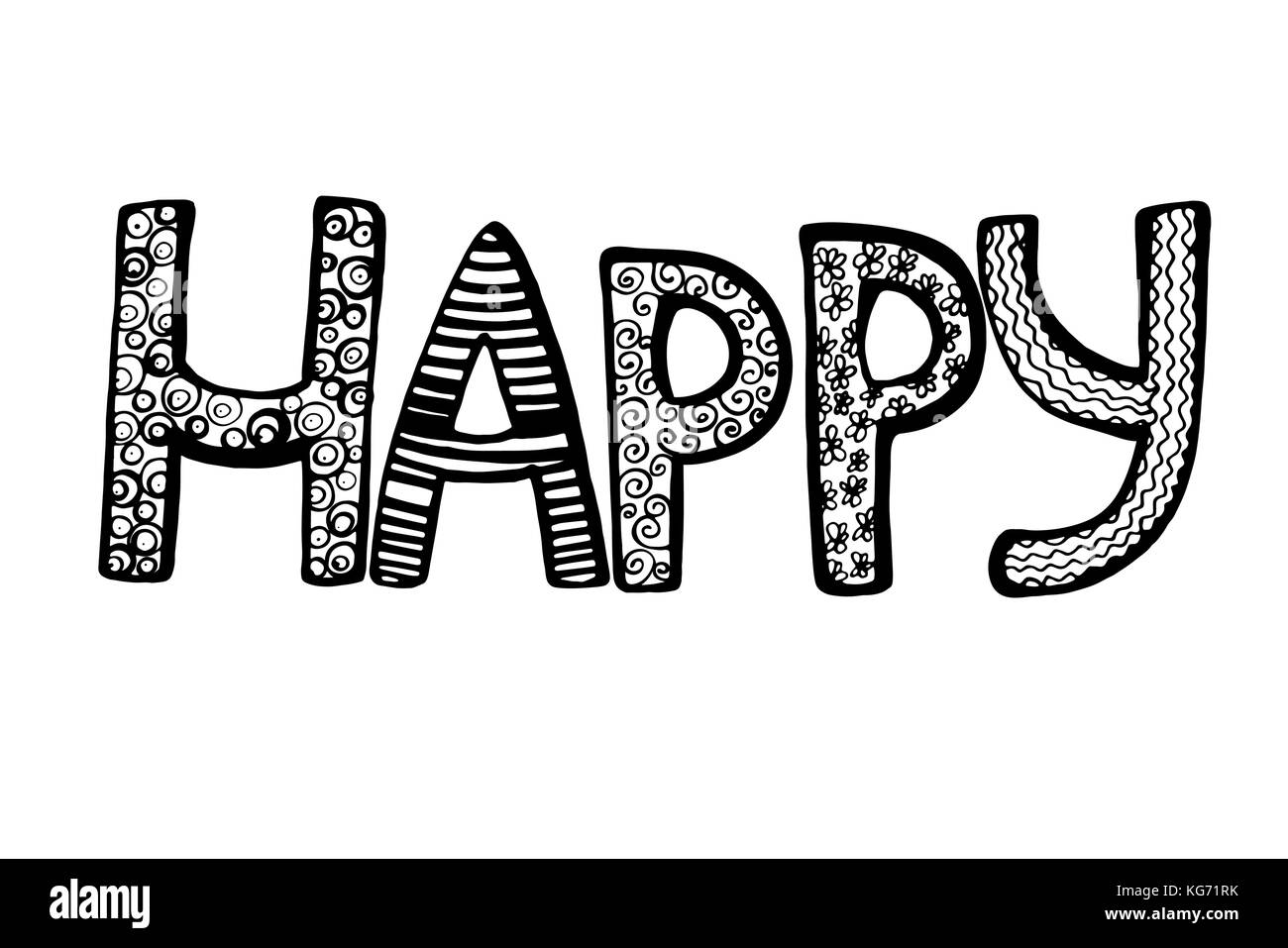 Inscription happy birthday best wishes Stock Vector Images - Alamy