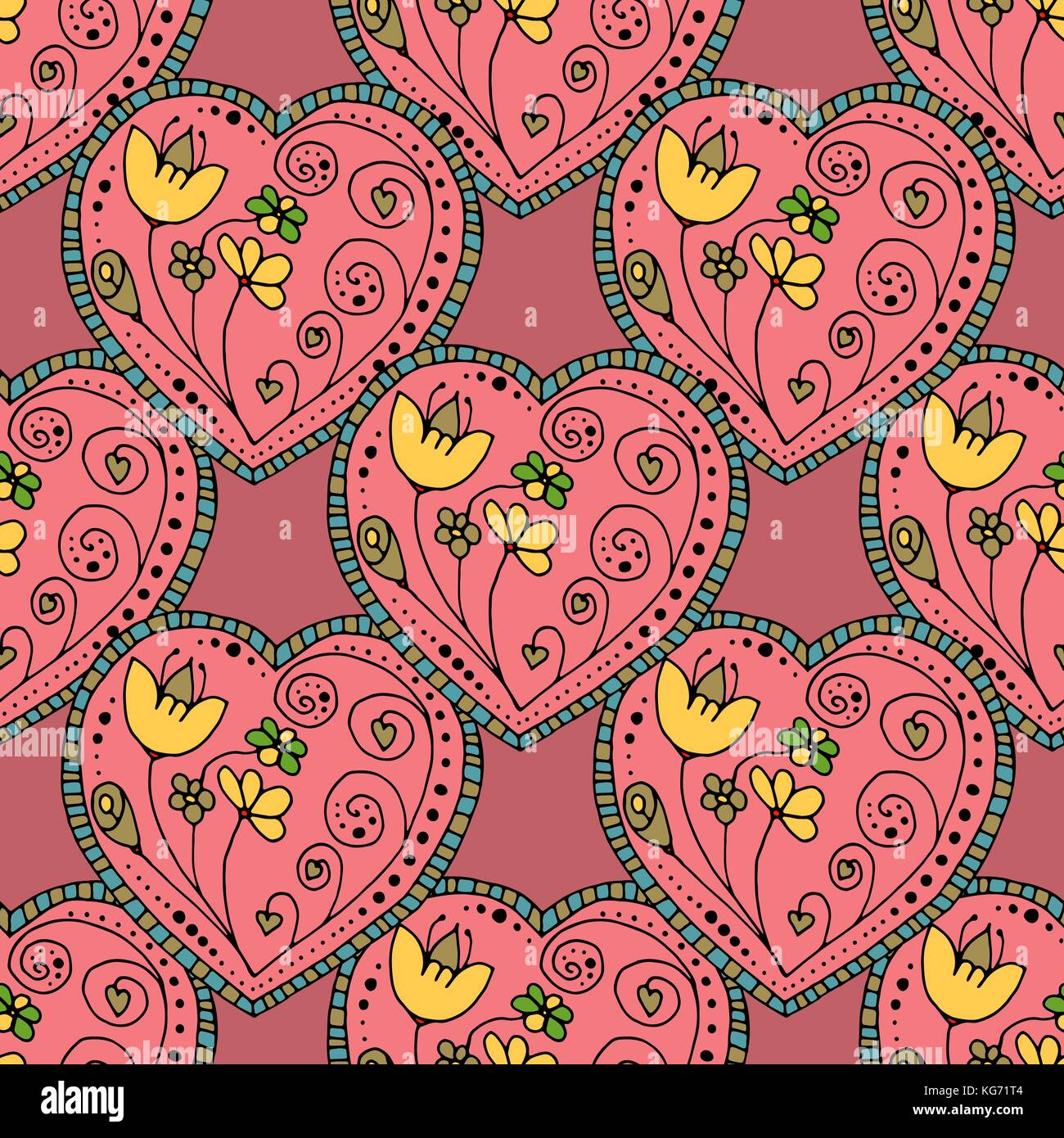 Seamless Pattern School Sketchy Doodle Design- Hand-Drawn Vector ...