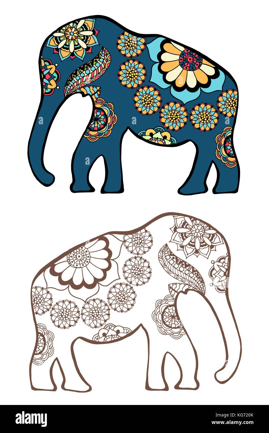 Elephant Tribal Pattern