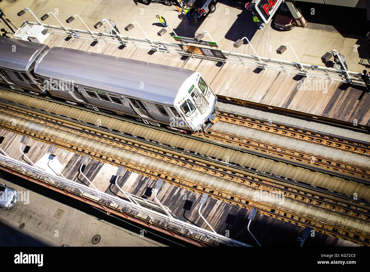 Urban Train in Chicago Stock Photo - Alamy
