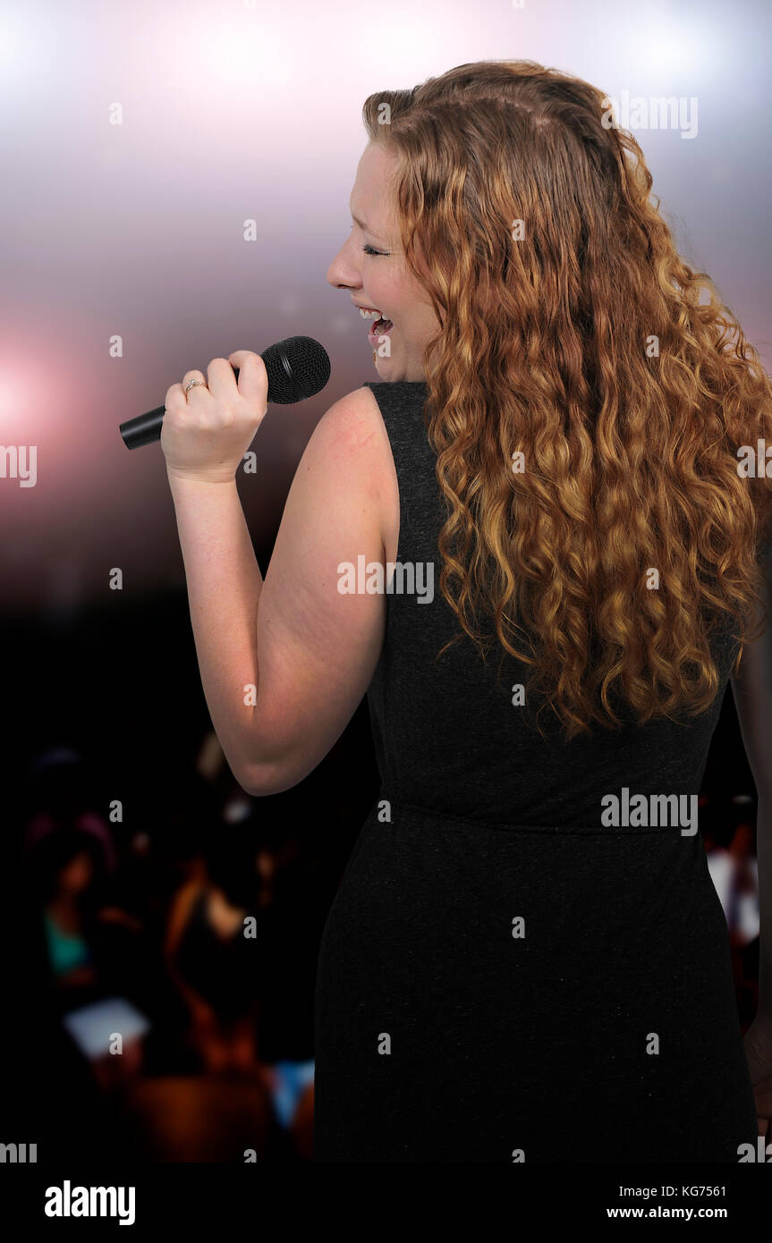 Female singer performing at jazz club hi-res stock photography and ...