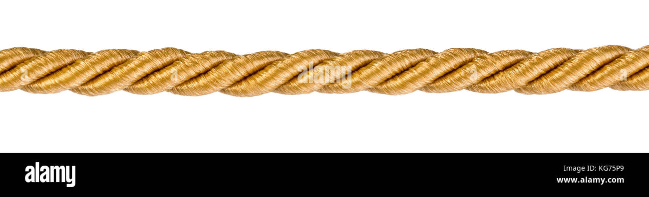 Golden rope izolated on white background with clipping path Stock Photo ...