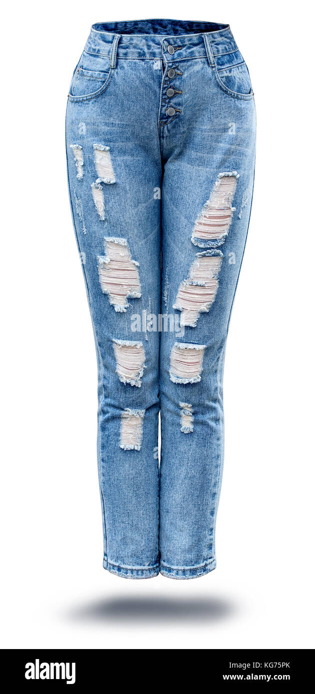 woman jeans isolated in white background Stock Photo - Alamy