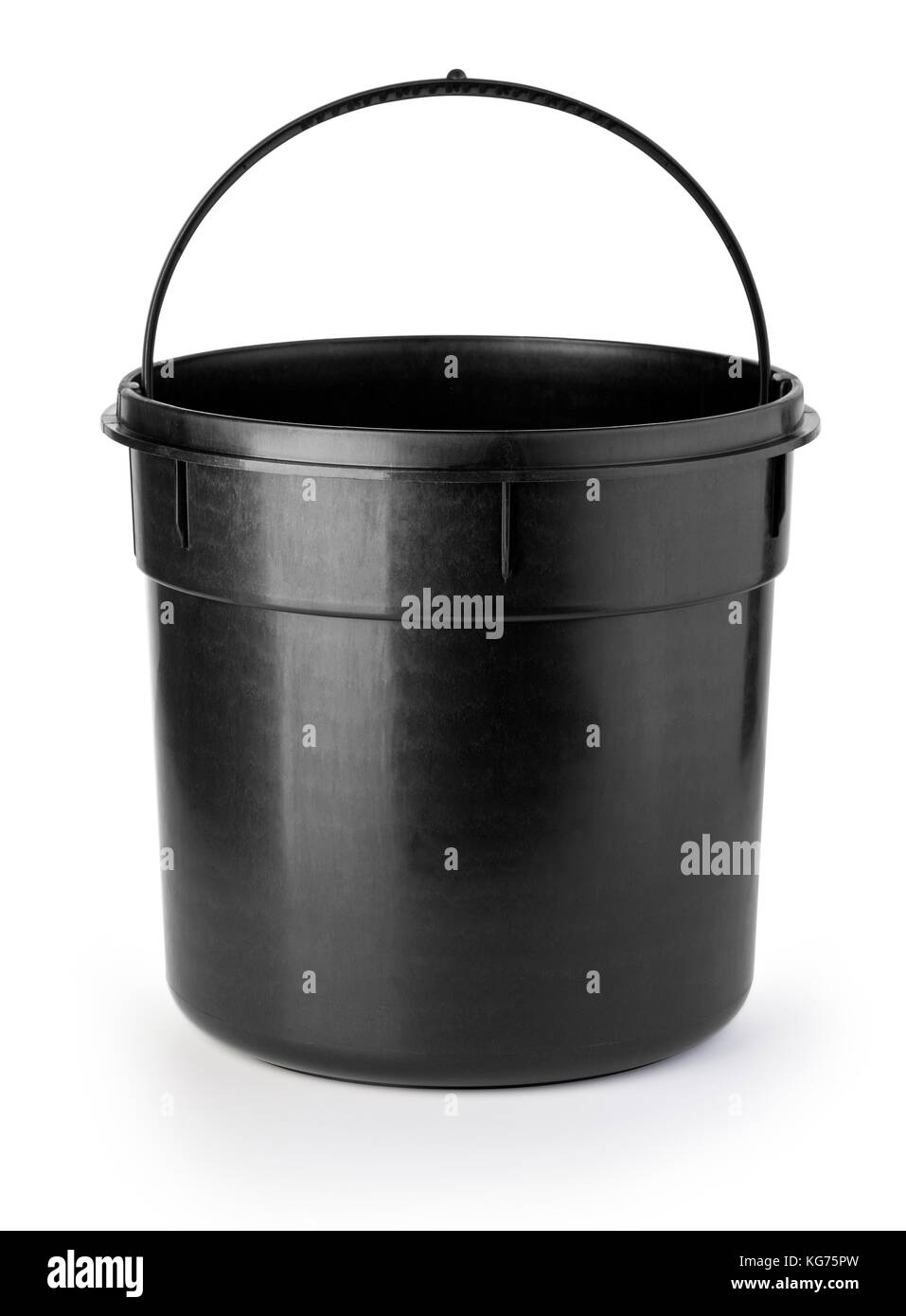 Black bucket on a white background isolated with clipping path Stock ...