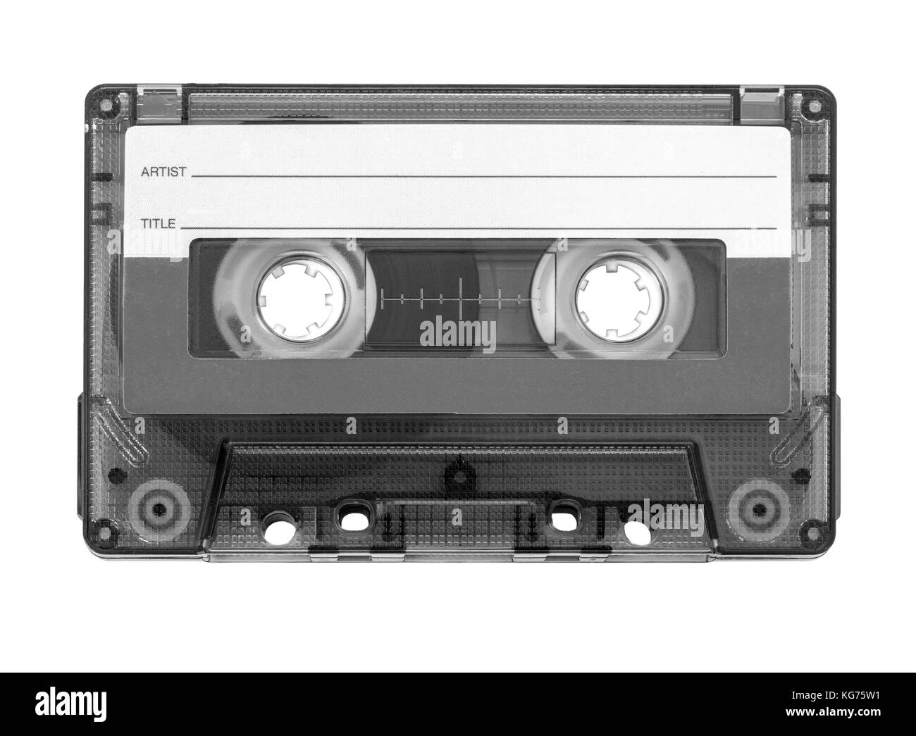 close up of vintage audio tape cassette isolated Stock Photo - Alamy