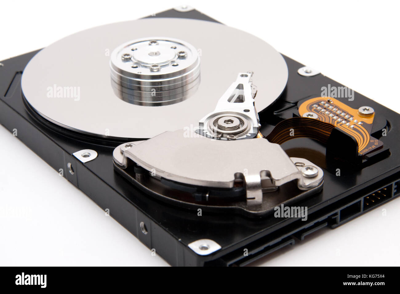 open defective computer hard drive Stock Photo - Alamy