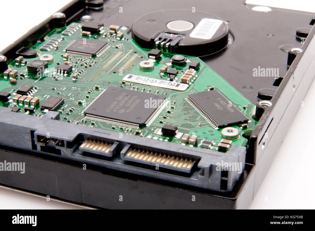 hard drive disk stack with white background Stock Photo - Alamy