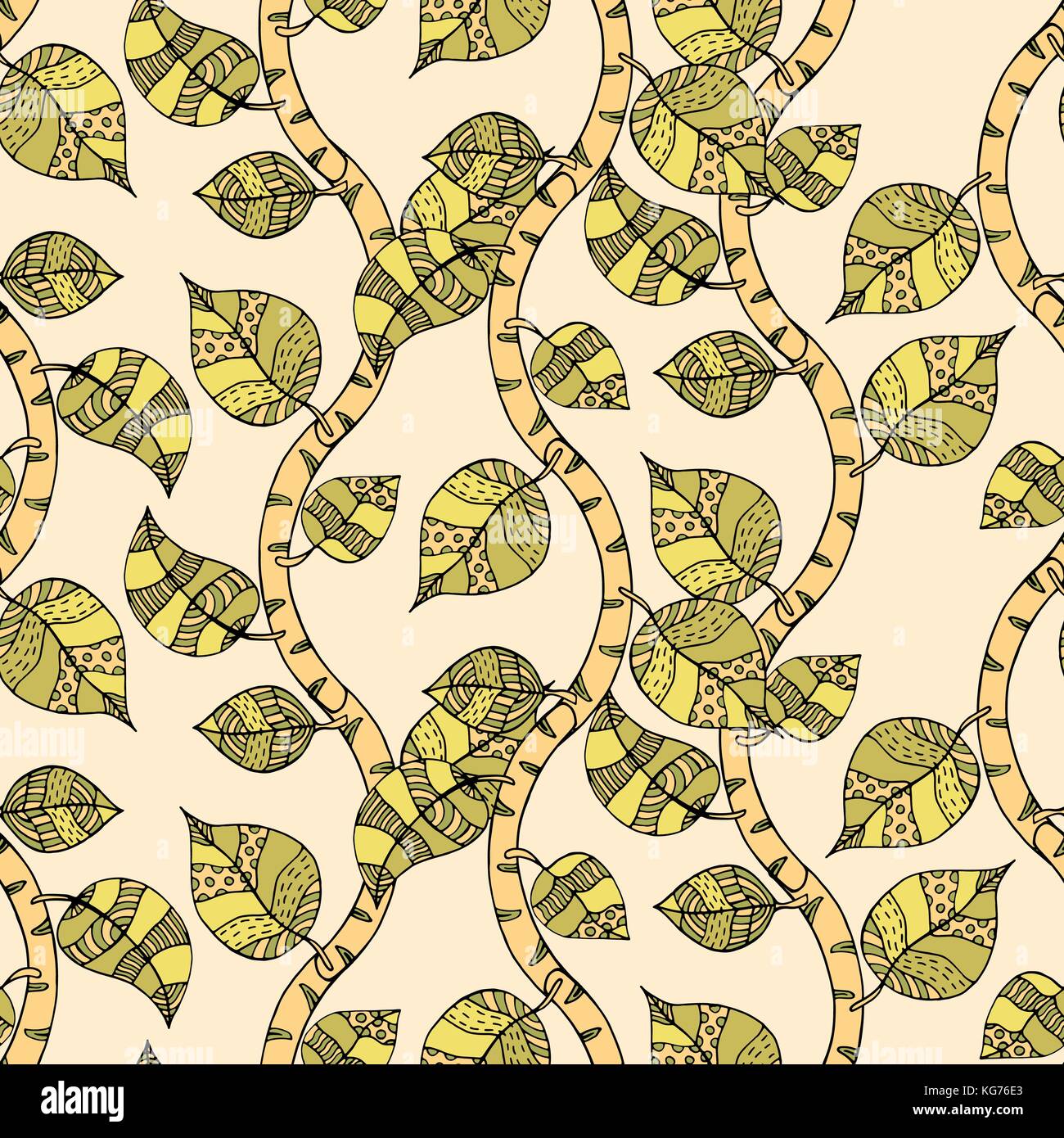 seamless pattern with branches. Vector illustration Stock Vector Image ...