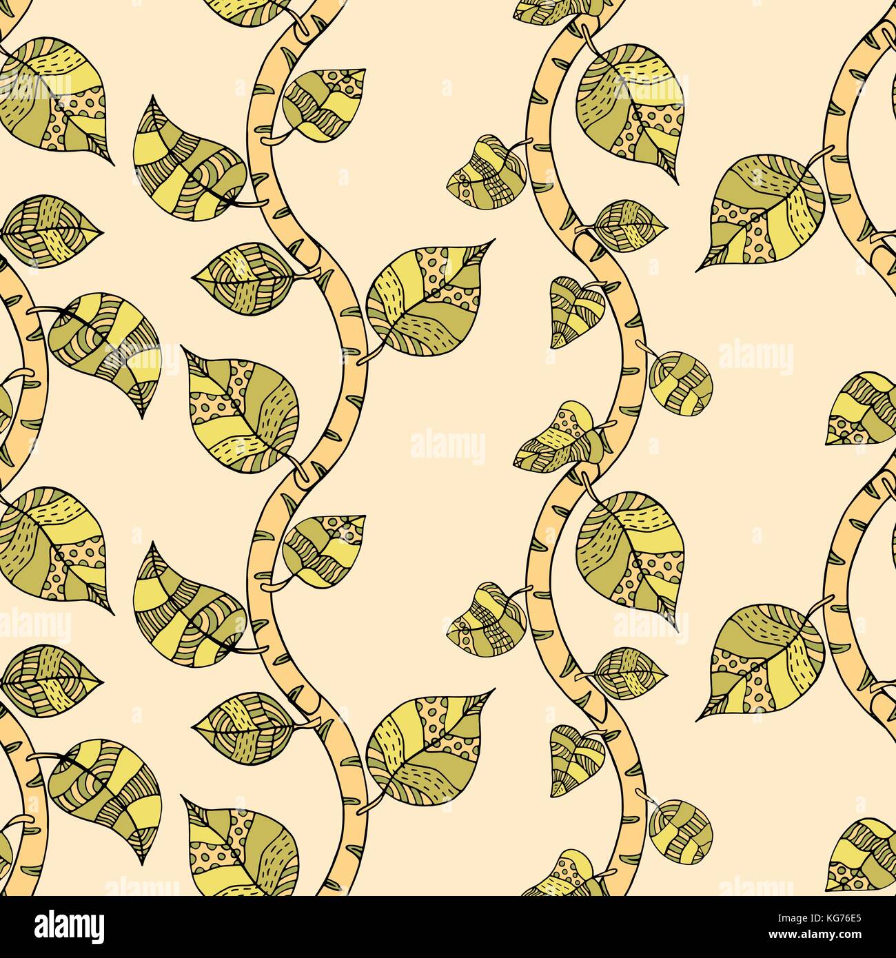 seamless pattern with branches. Vector illustration Stock Vector Image ...