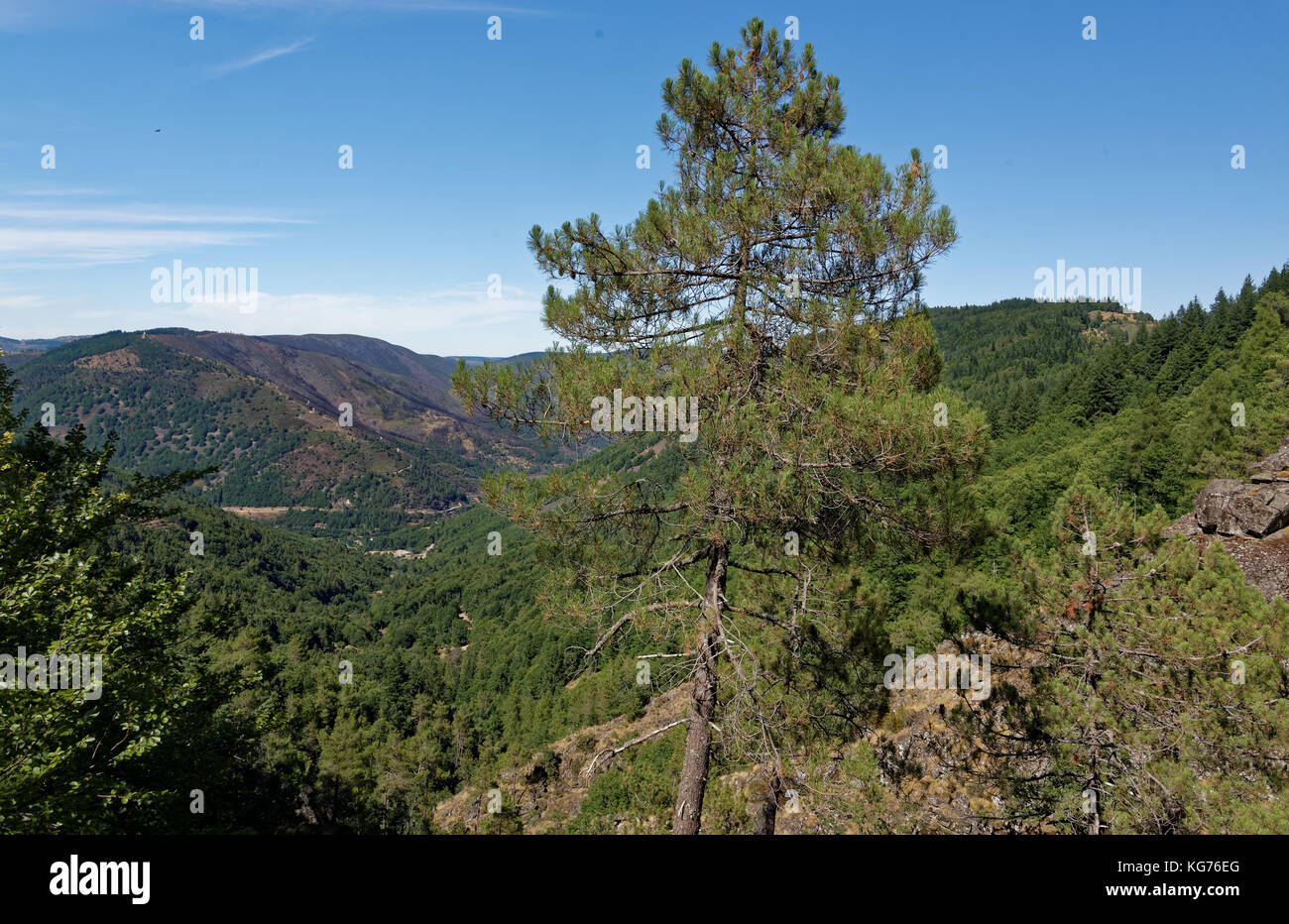 Landscape of Serra da Estrela (Star Mountain Range) that is the highest ...