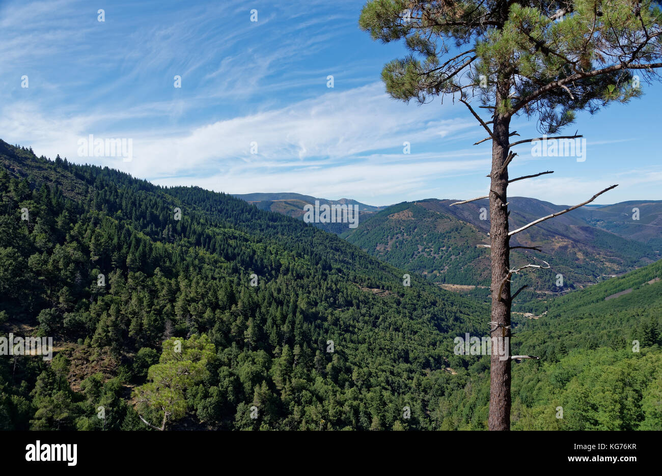 Landscape of Serra da Estrela (Star Mountain Range) that is the highest ...