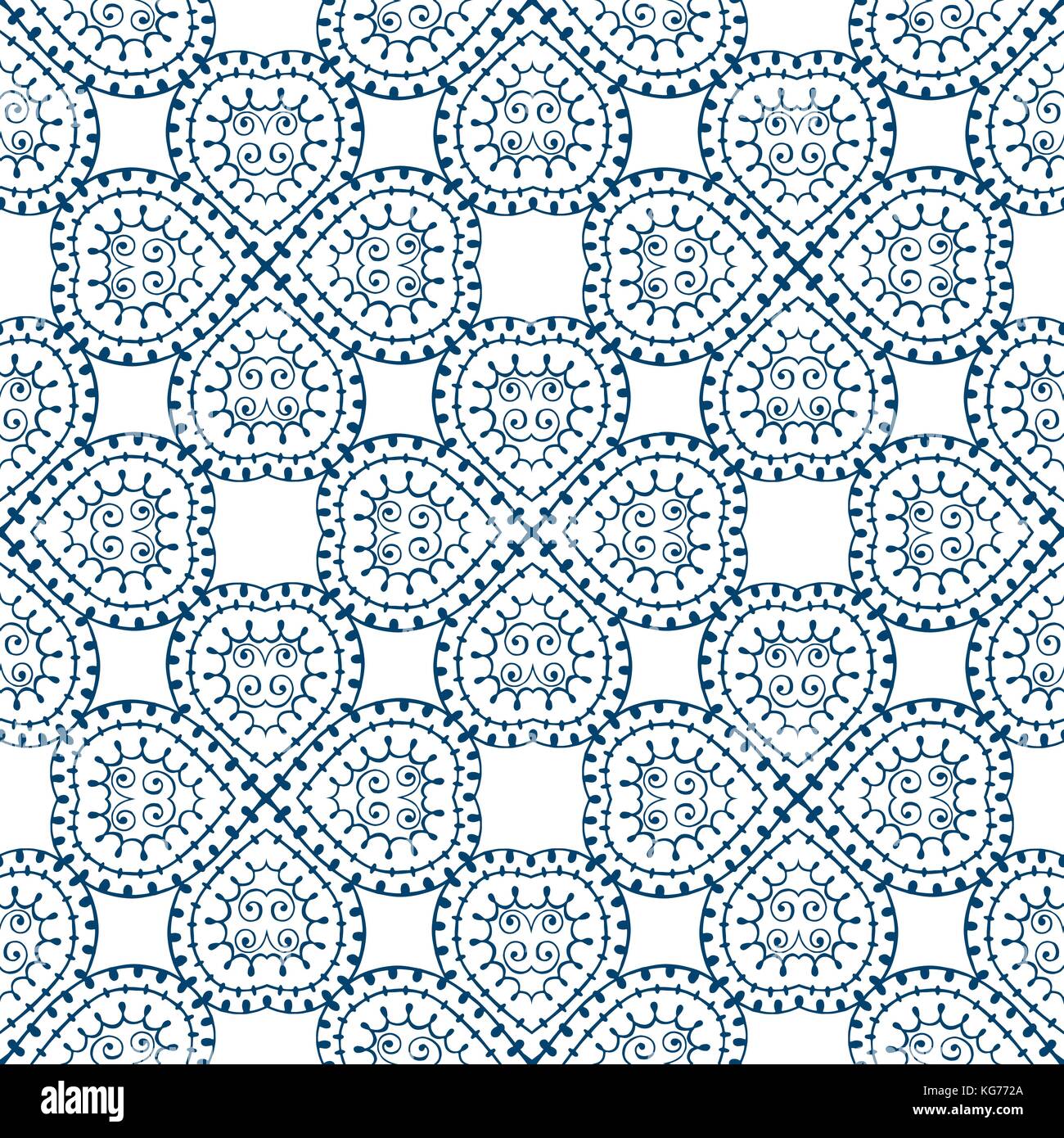 Blue seamless pattern. Design for dutch tile, background, textile Stock ...