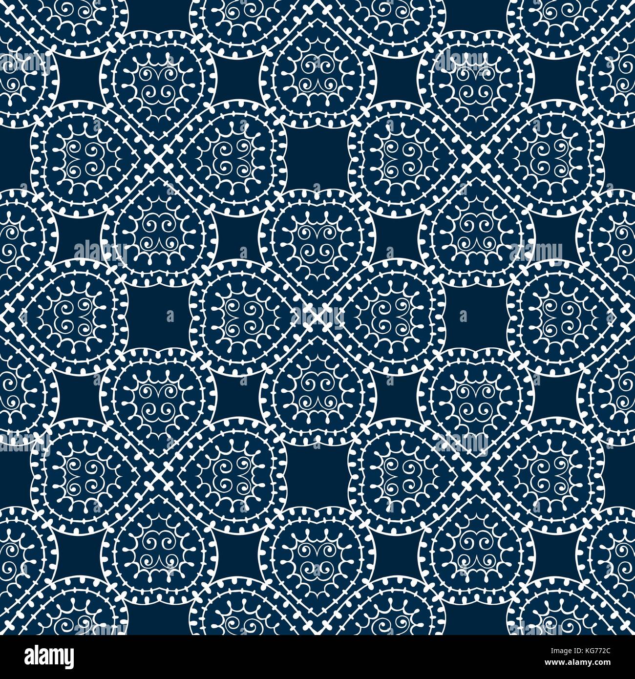 Blue seamless pattern. Design for dutch tile, background, textile Stock ...