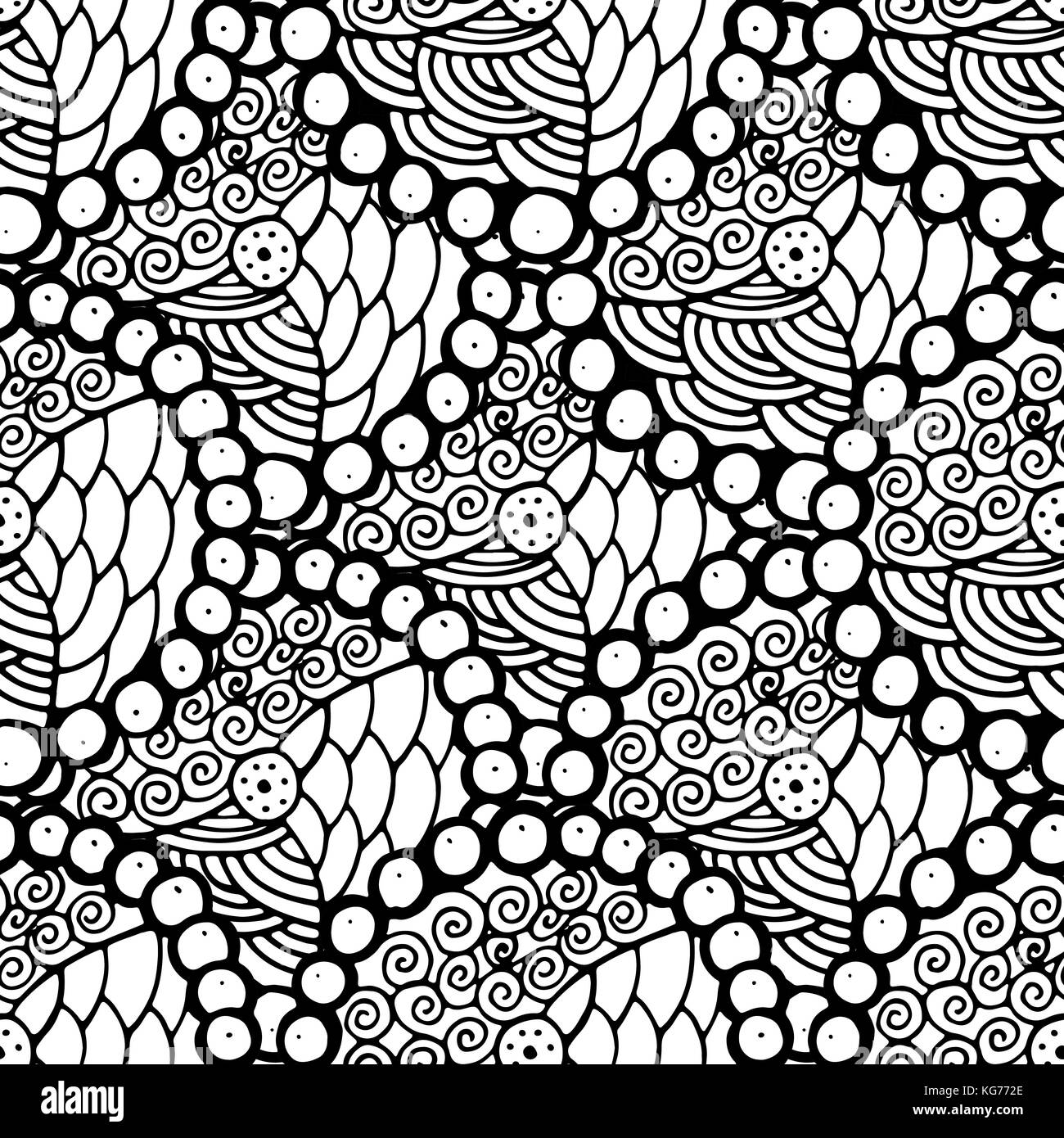 Vector illustration of seamless black and white geometric pattern Stock ...